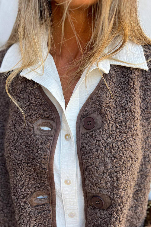 Nikki™ | Textured sherpa button-front longline vest